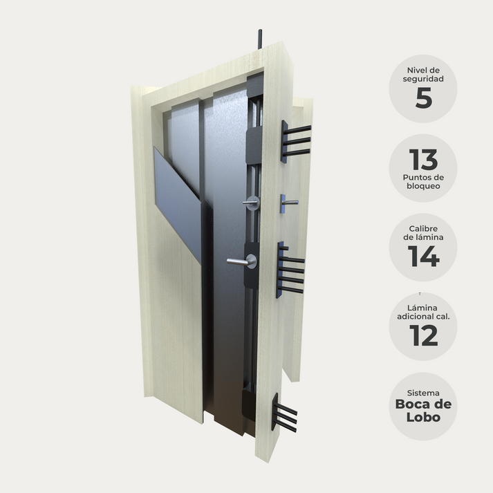 Puerta de seguridad blindada BLINDA PREMIUM | La Colmena Digital